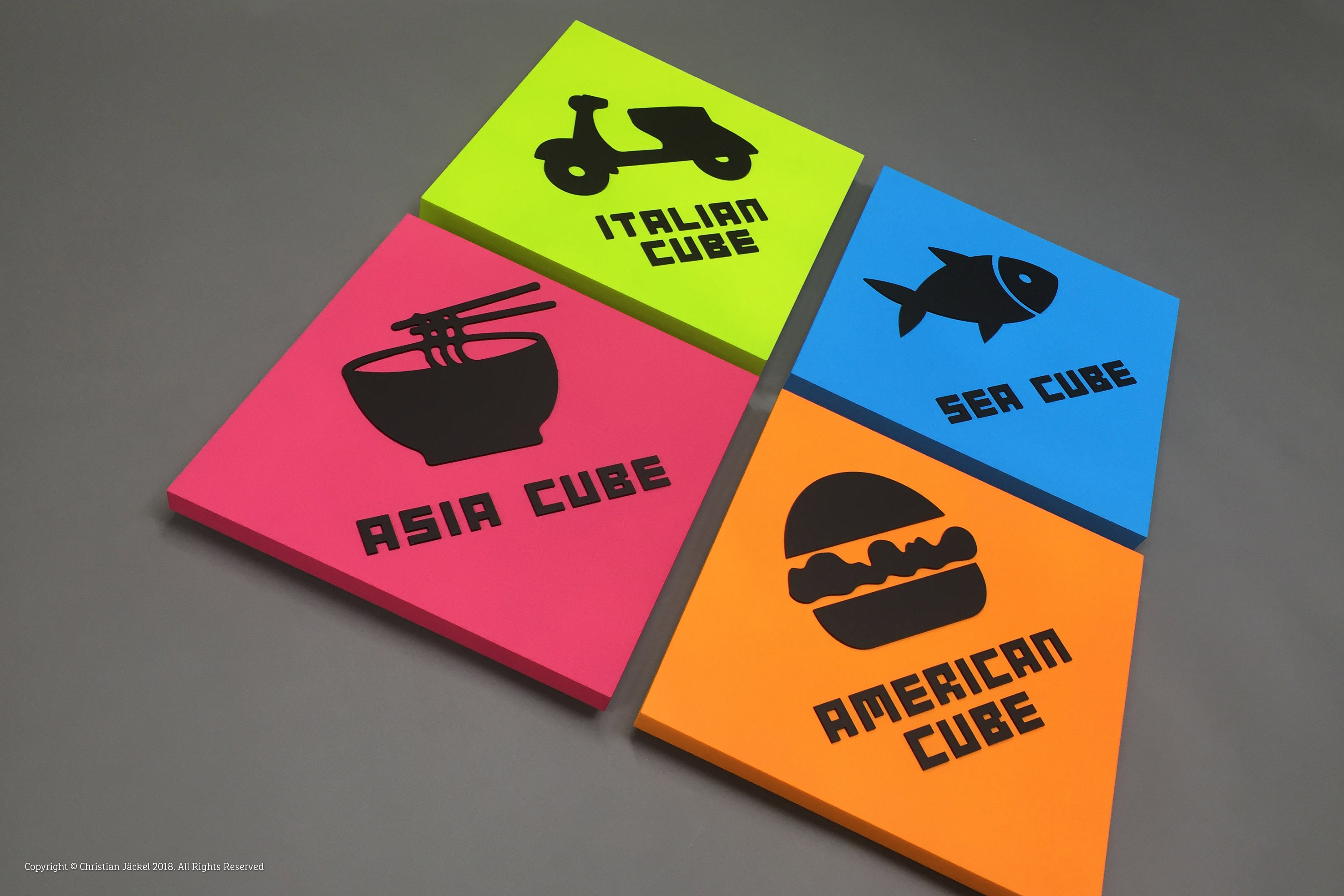 3D Buchstaben und Logos aus 3mm farbigem Acrylglas