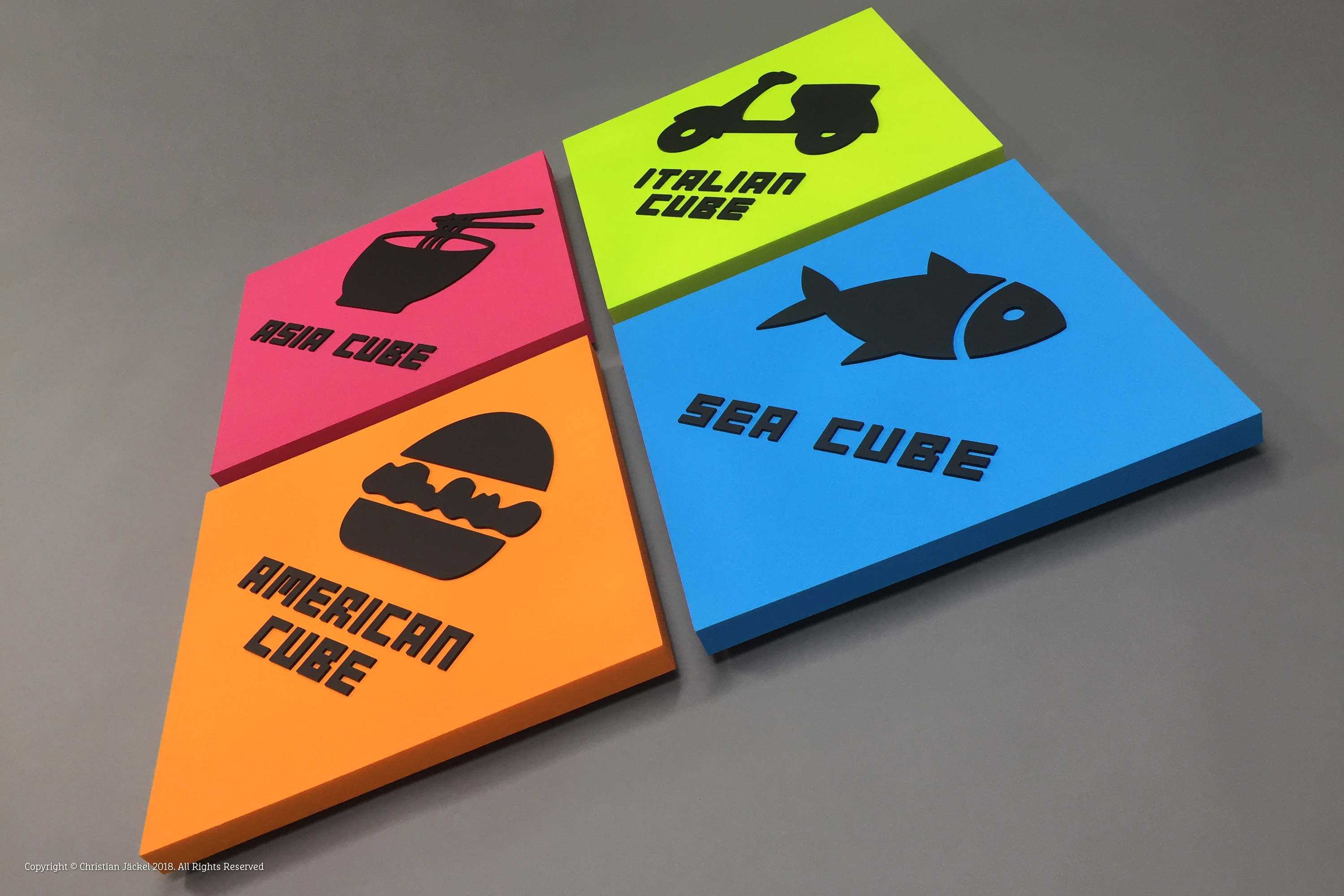 3D Buchstaben und Logos aus 3mm farbigem Acrylglas